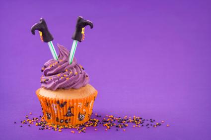 Wicked Witch Leg Cupcakes