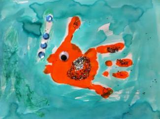Fish Finger Painting Ideas