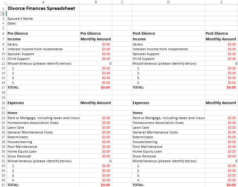 Child Support Breakdown Illinois Template Morelasopa