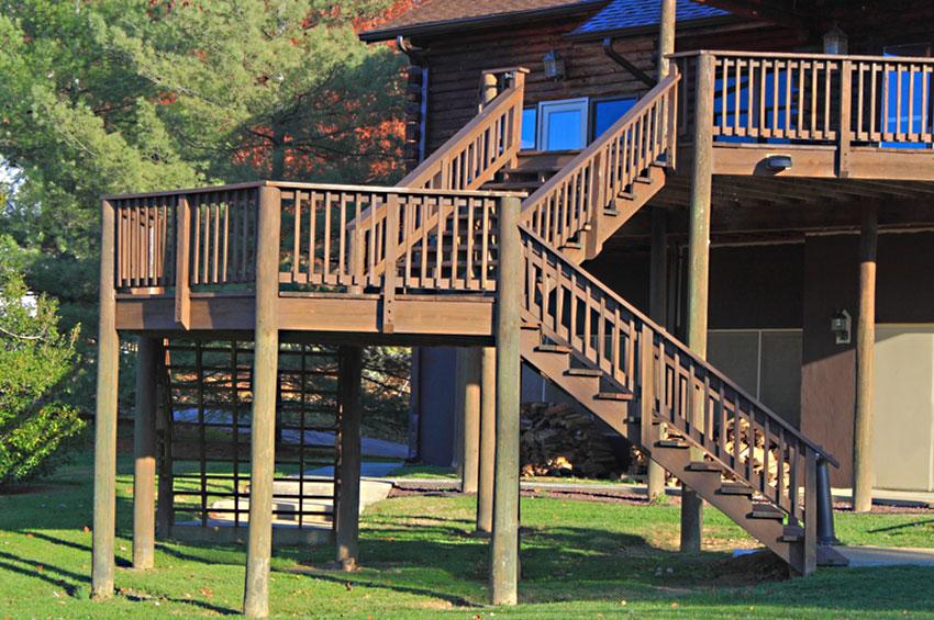 Two Story Deck Designs Back Porch