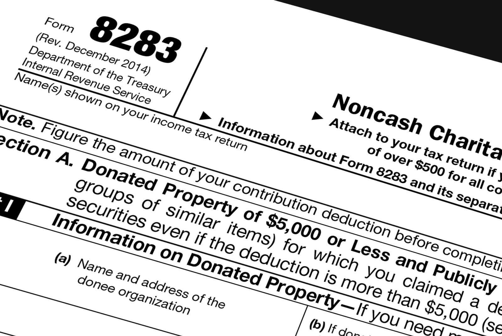 Irs Form 8283 Printable Printable Forms Free Online