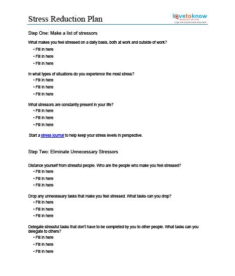 Stress Reduction Plan | LoveToKnow Health & Wellness